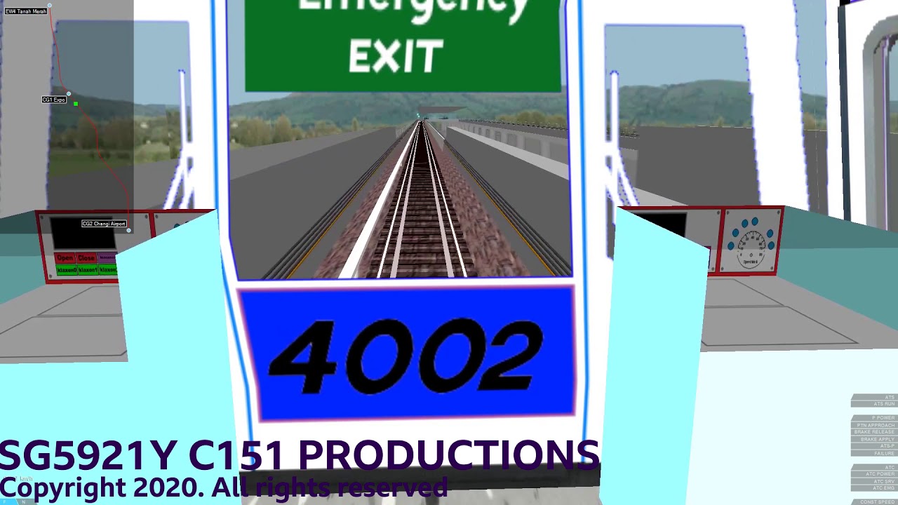 (OpenBVE) | SG5921YRT | EWL/Changi Airport Branch Line | (Changi ...
