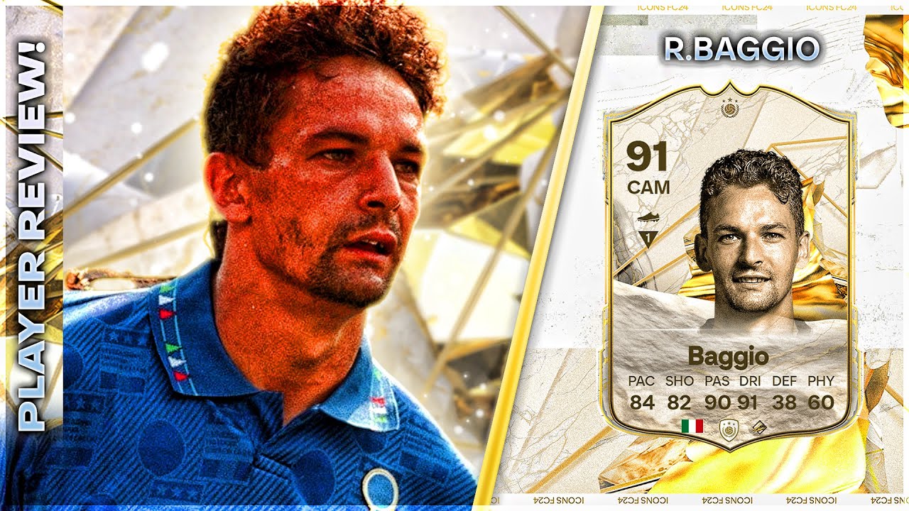 WHAT A CARD!!!!!! ICON 91 RATED ROBERTO BAGGIO PLAYER REVIEW - EA FC24 ...