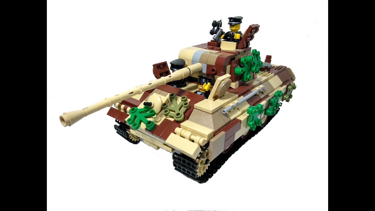 Lego WW2 Panther Tank Review with camoflauge - YouTube