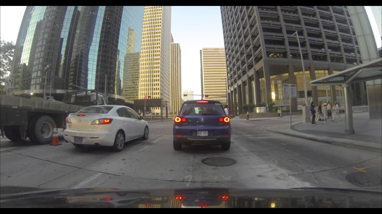 Driving through Downtown Houston - YouTube