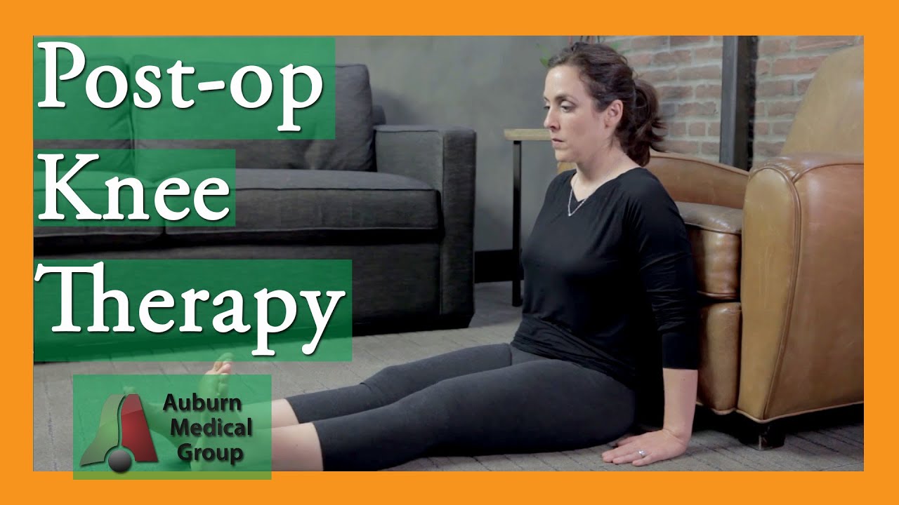 Post Op Knee Home Therapy - YouTube