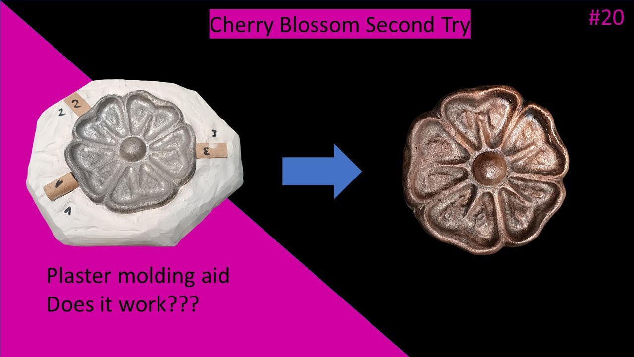Copper casting of a cherry blossom (second try) with a molding aid ...