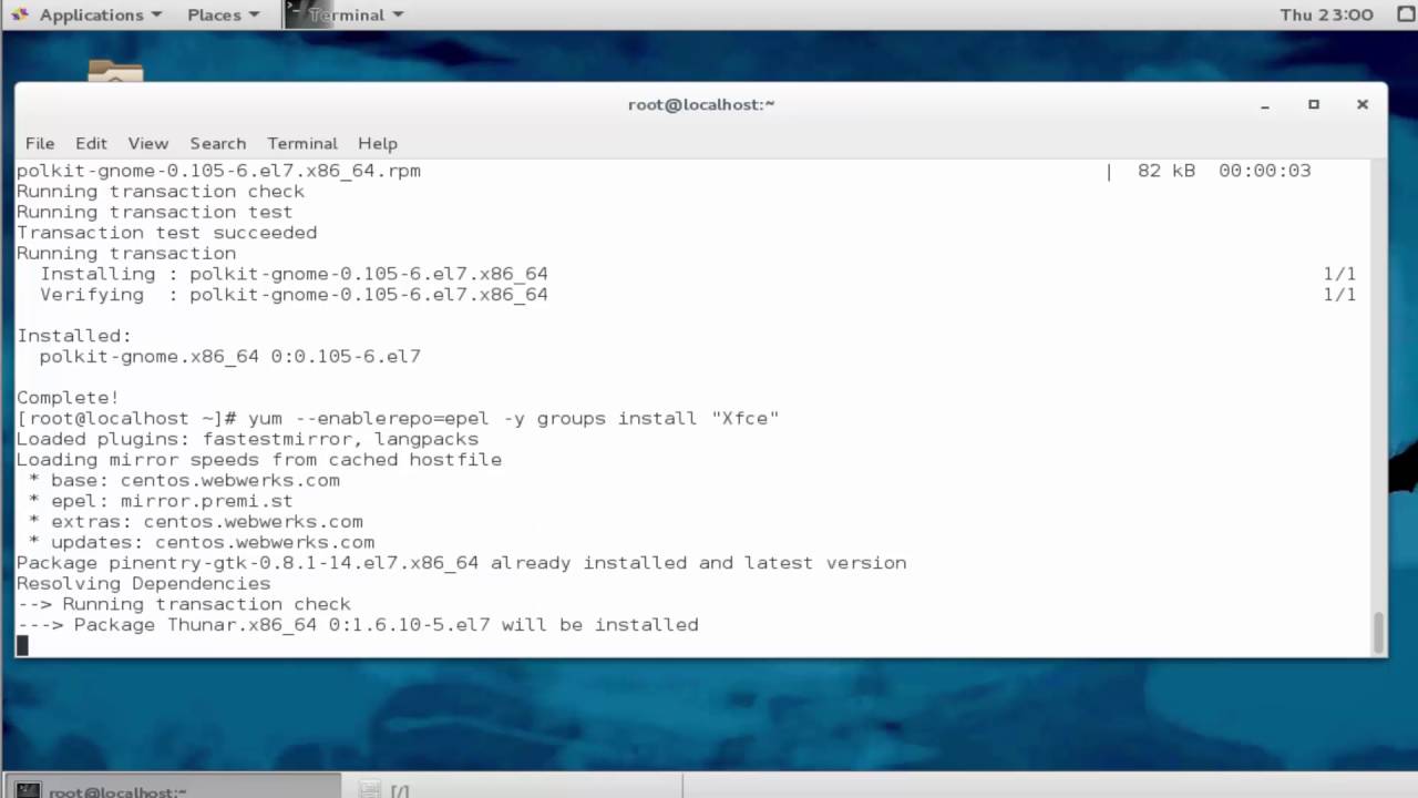 install Xfce Desktop Environment in centos 7 - YouTube