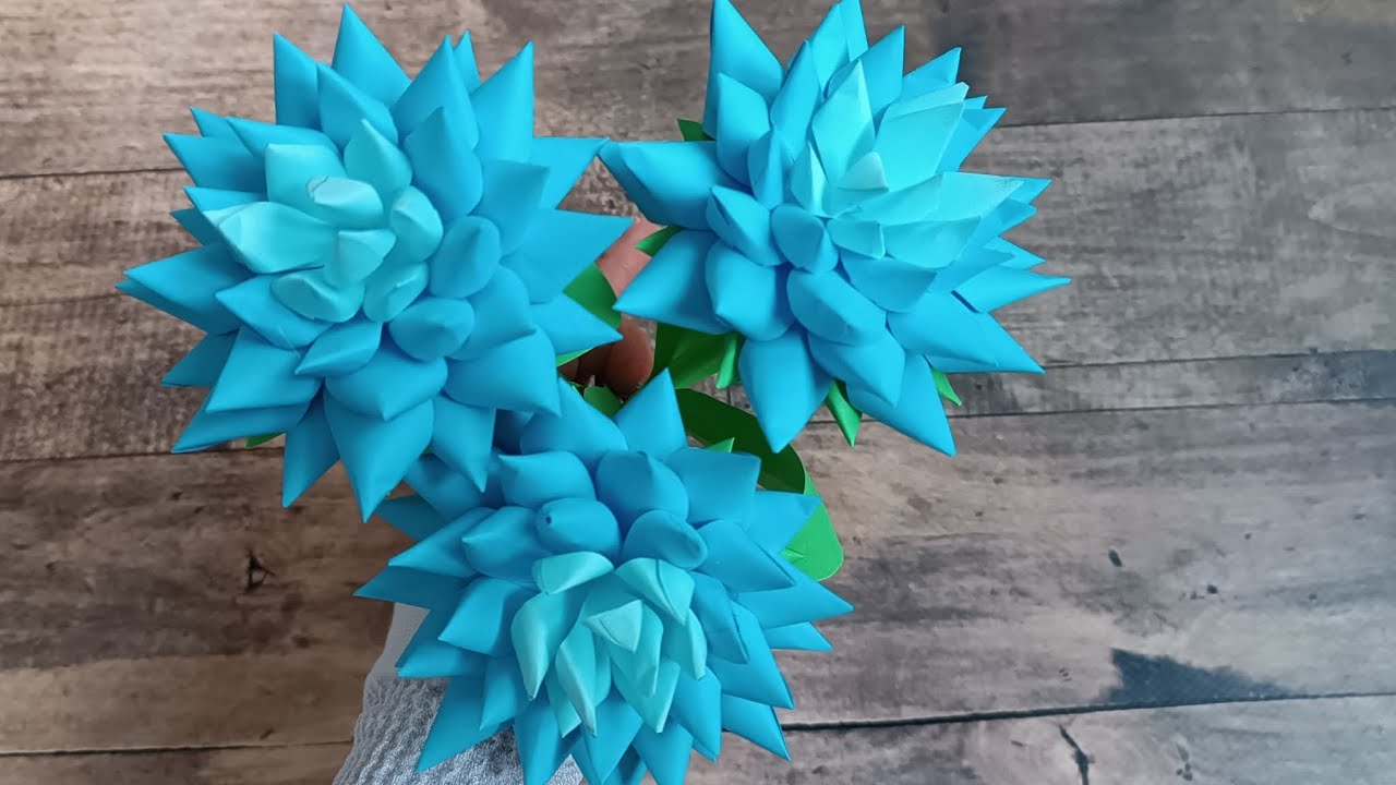 Easy Paper Flowers DIY 🌸 3D Origami Flowers 🌸 - YouTube