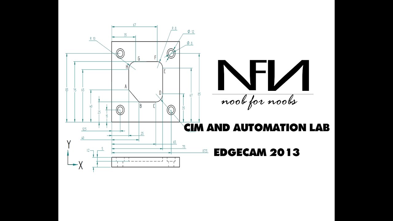 EDGECAM TUTORIAL | 7th Sem Mechanical VTU | CIM LAB | MILLING (HOLE and ...