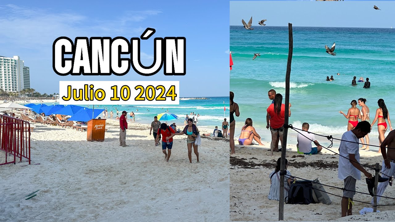 CANCUN | asi se DISFRUTA estar en La Playa | No Hay SARGAZO 🌴☀️🌿 - YouTube