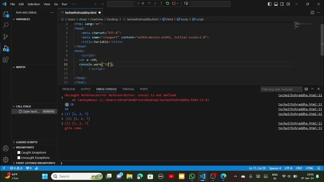 JavaScript Google console #javascript #techwithshraddha #tech - YouTube
