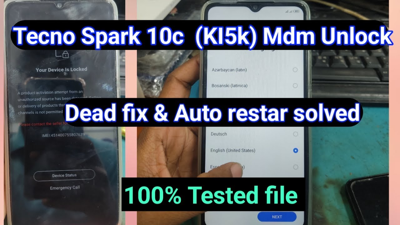 Tecno Ki5K Spark 10c MDM Country Unlock Your Device 100% Tested file ...