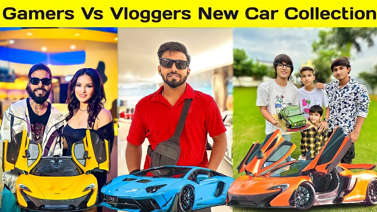 Gamers Vs Vloggers New Car Collection | Total Gaming, Techno Gamerz ...