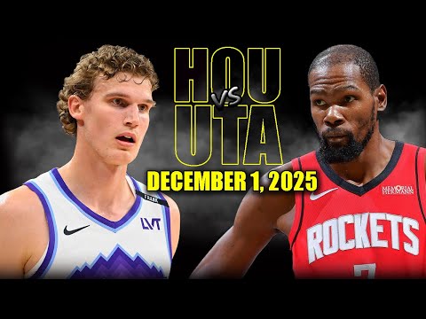 Houston Rockets vs Utah Jazz Full Game Highlights - December 1, 2025 | NBA Season