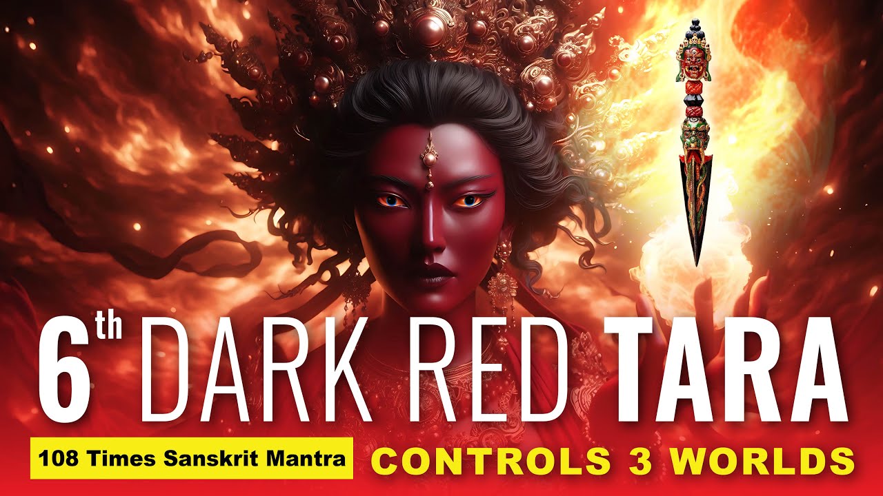 6 Dark Red Tara Mantra: Controls 3 Worlds, Suppressing Evils of Greed ...