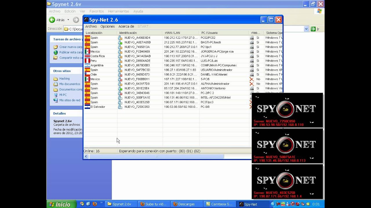 Spy-net [RAT] 2.7 + CRYPTER INDETECTABLE NEW 15/01/2012 - YouTube