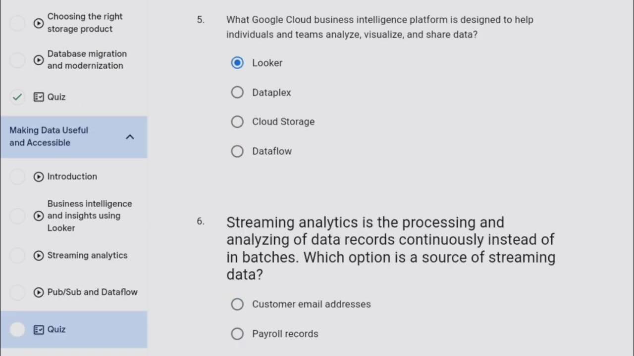 Making Data Useful and Accessible #quiz answer || #gcp #arcade #cloudcomputing #googlecloud ...