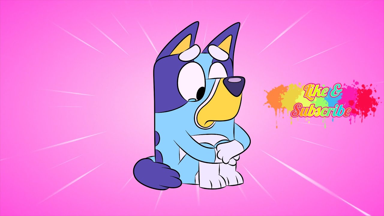 How to Color Bluey Sitting coloring video @drawtube28 - YouTube
