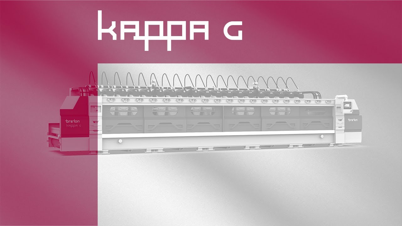 Breton Kappa G, continuos polisher for granite slabs - YouTube