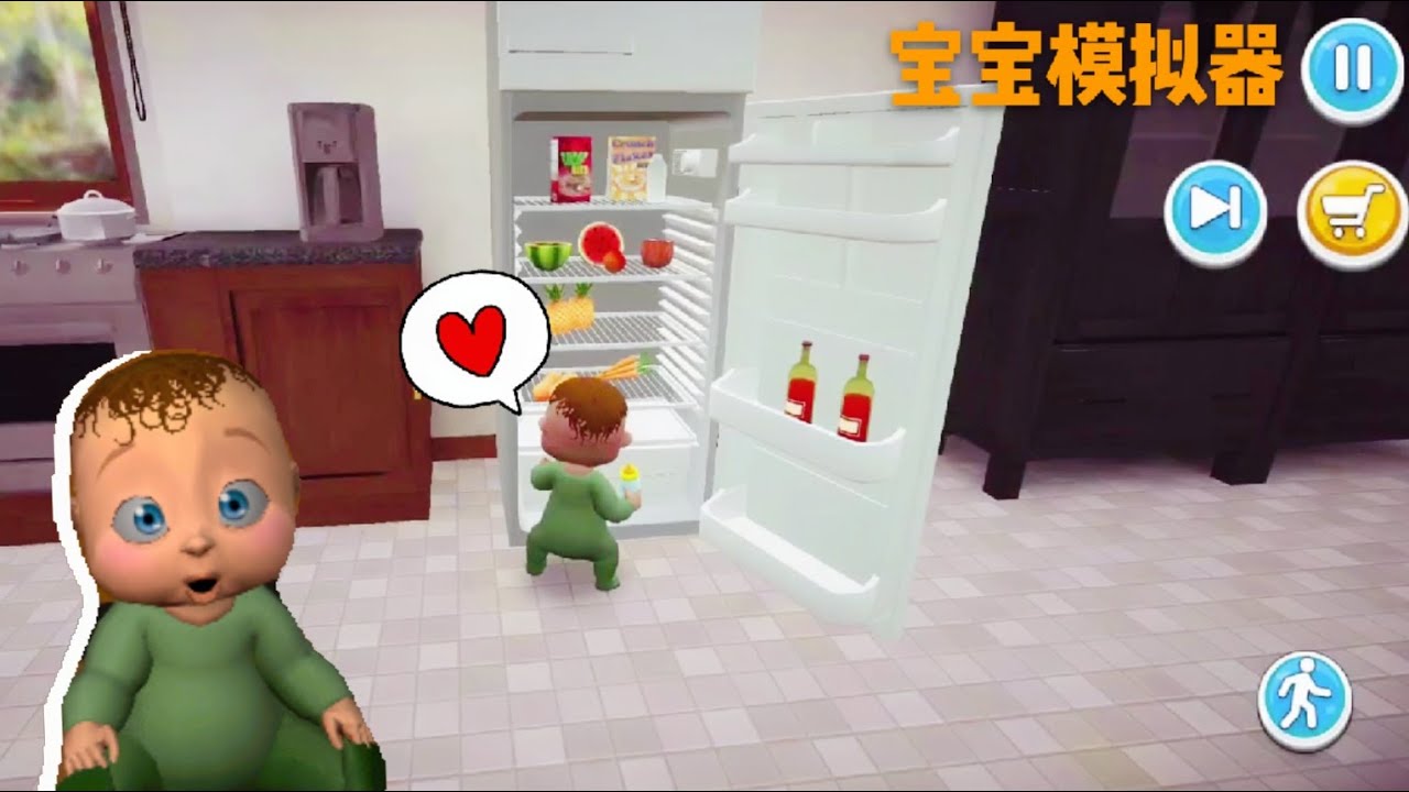 Virtual Baby Simulator宝宝模拟器：爸爸妈妈不在家，我只有自力更生了 - YouTube