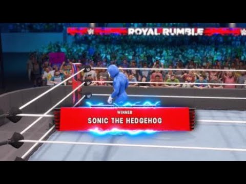 WWE 2K23 Sonic The Hedgehog wins the Royal Rumble