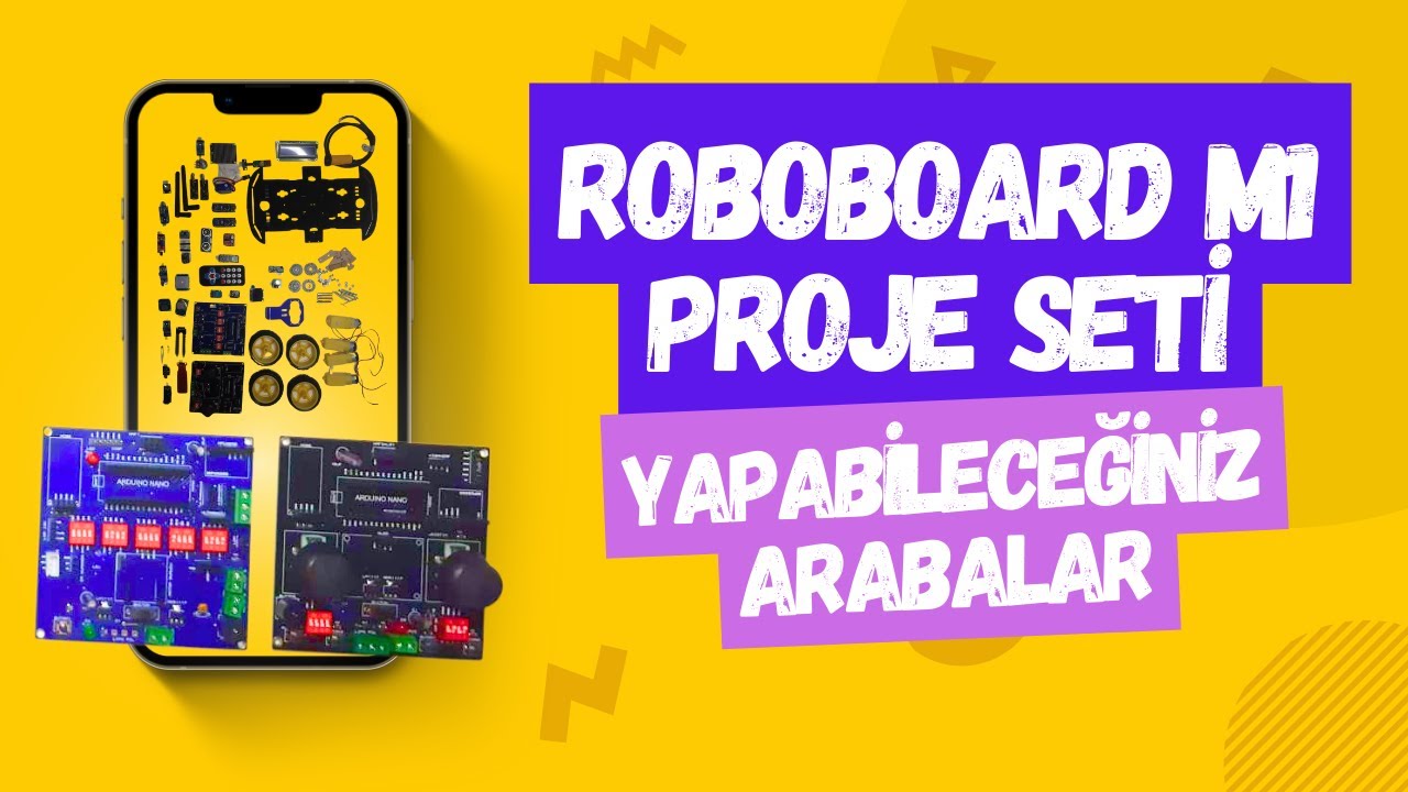 Roboboard M1 Proje Seti - Set İle Yapabileceğiniz Arabalar - YouTube