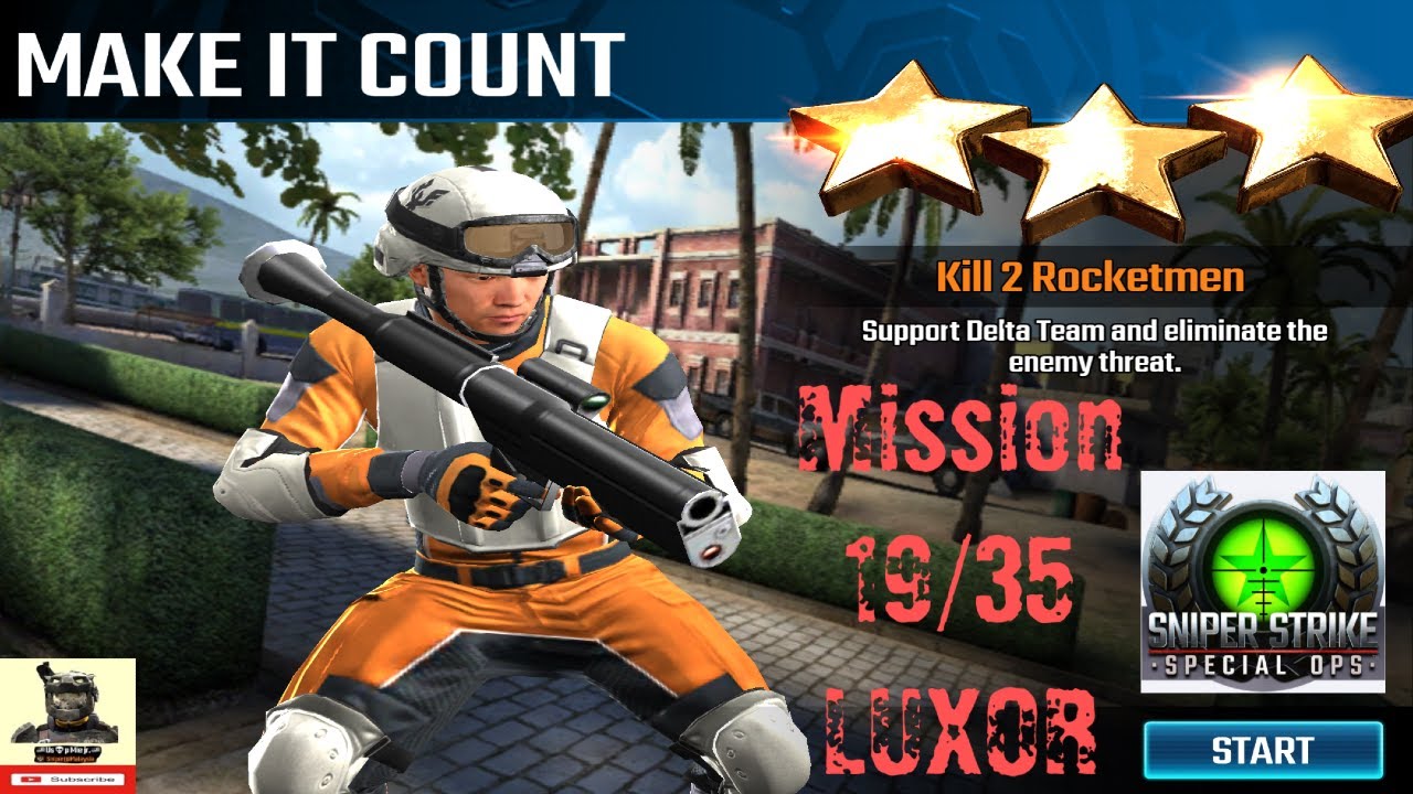 Make it count Campaign Zone 12 Luzor Rifle mission #19 sniper strike ...