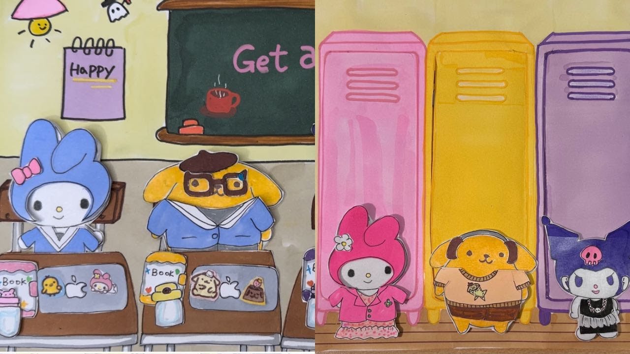 [🫧Paper DIY🫧]💎Cinnamoroll and his friends are going to school💎 cute ...
