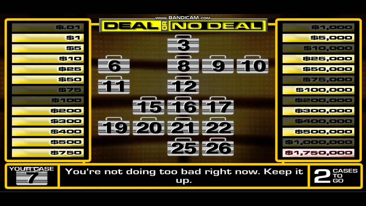 Deal Or No Deal, Online Game - Game 14 - $1,750,000 Game - YouTube