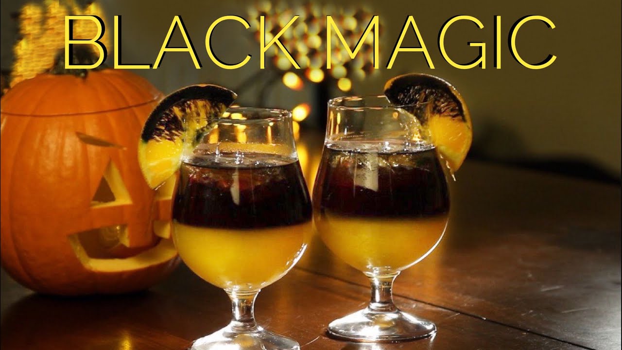 How To Make Halloween Black Magic Cocktail | Drinks Made Easy - YouTube