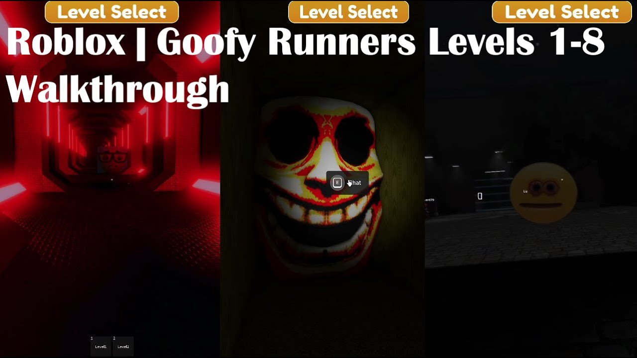 Roblox | Goofy Runners Levels 1 - 8 Walkthrough - YouTube
