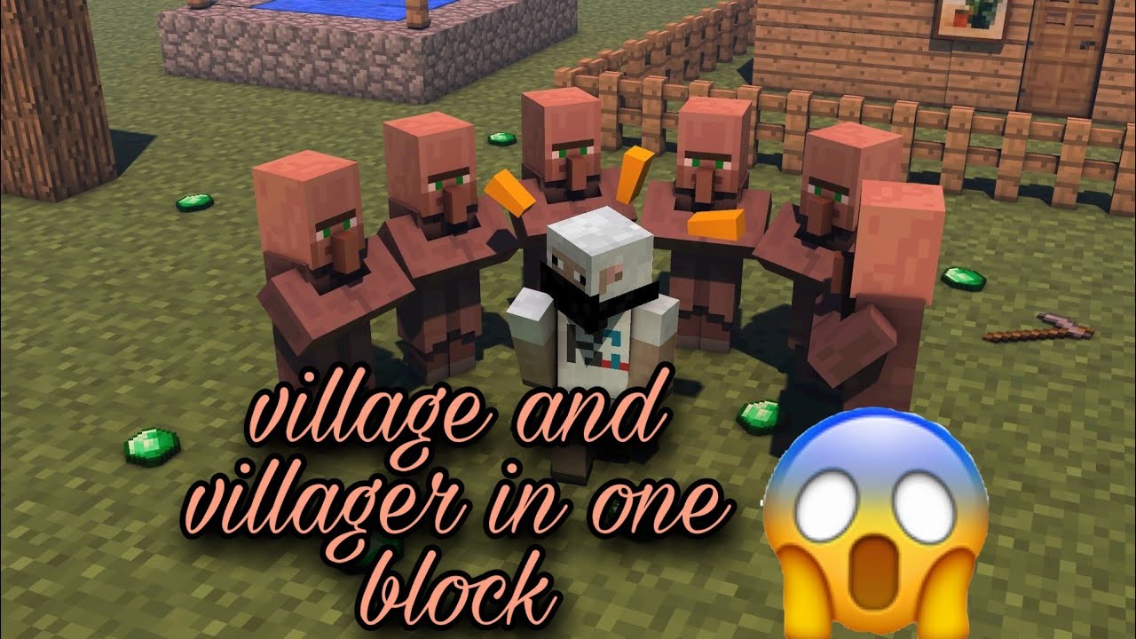 Village and villager / enchantment table in one block - YouTube