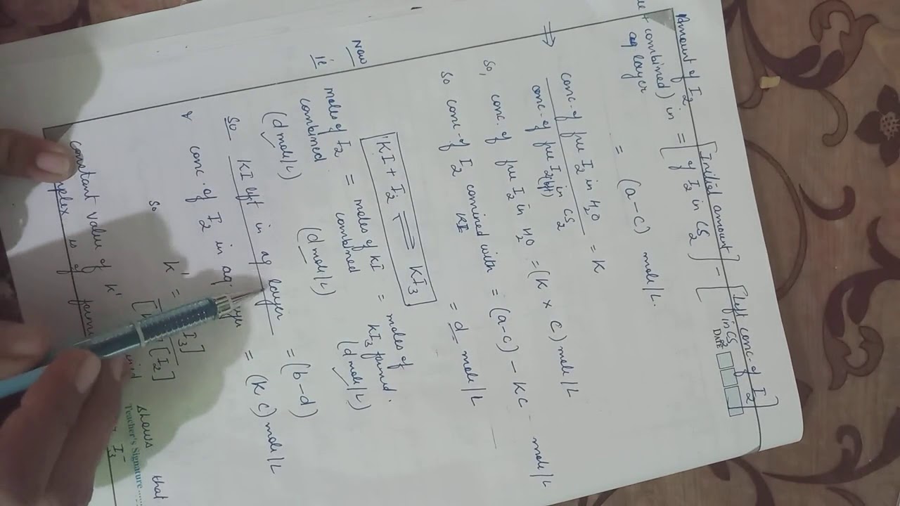 Nernst distribution law (part 2) - YouTube