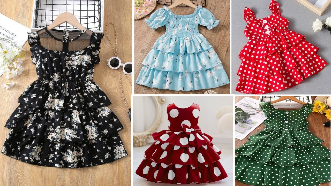 frill/layer Frock design for kids | baby girl layer frock design | 3 ...