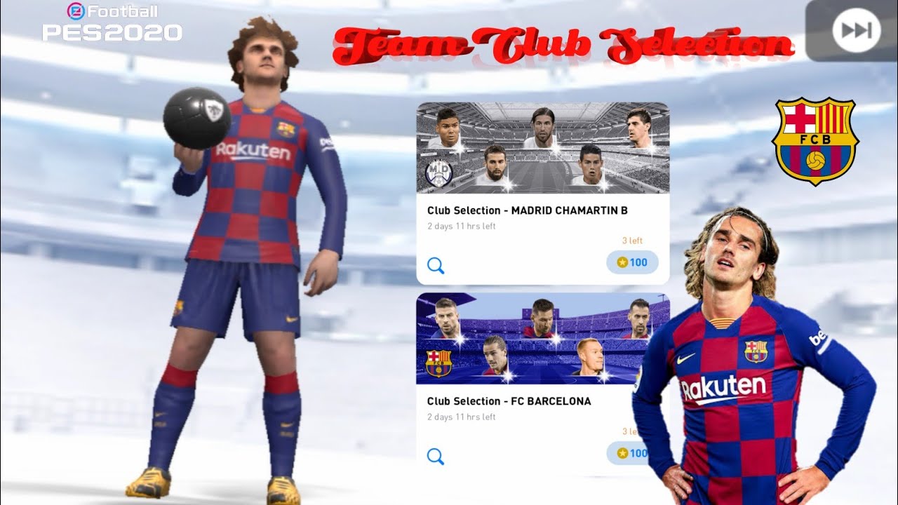 PES 2020| Open Feature Player Club Selection. Fc Barcelona, Club ...
