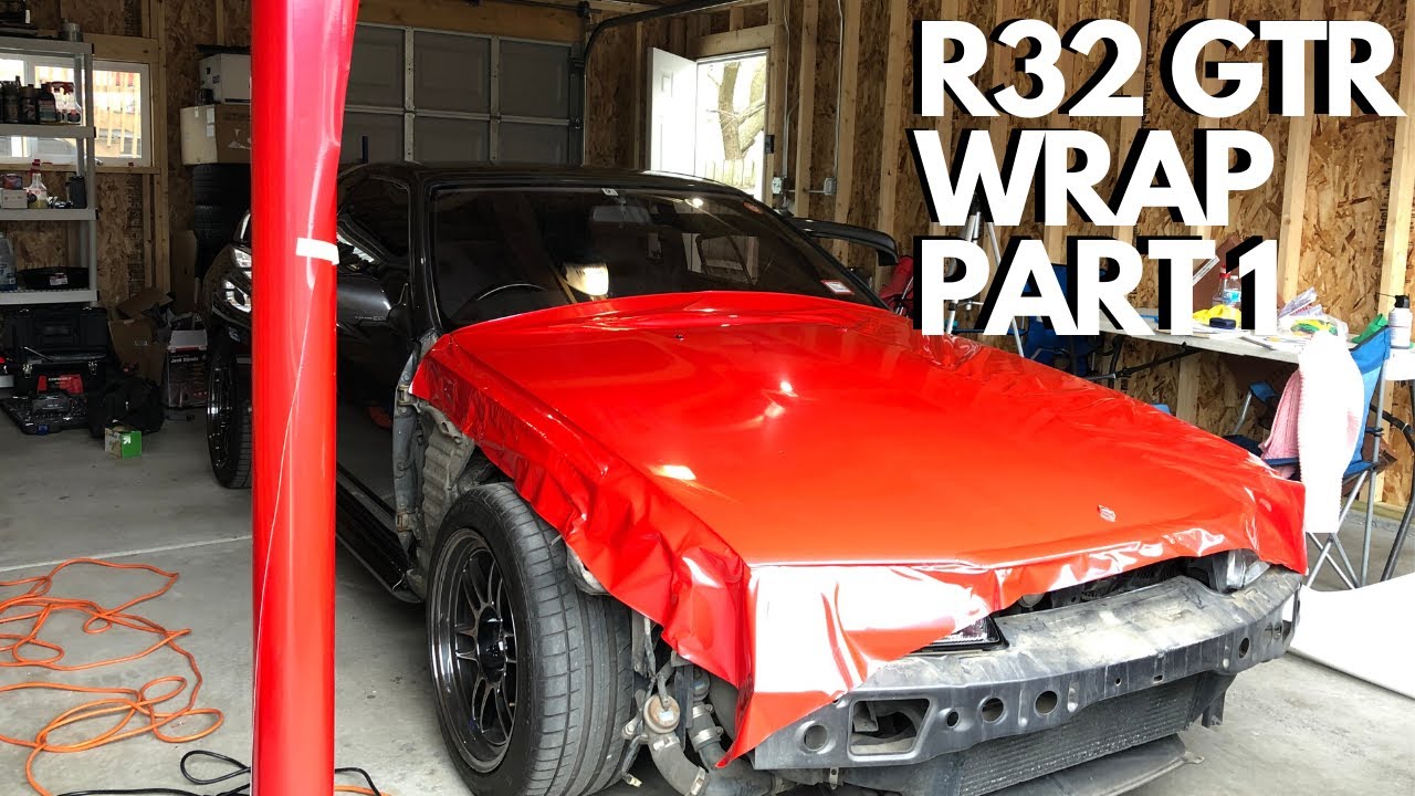 WRAPPING MY R32 GT-R PART 1! - YouTube