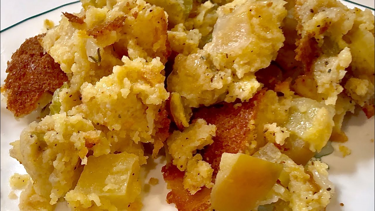apple cornbread dressing - YouTube