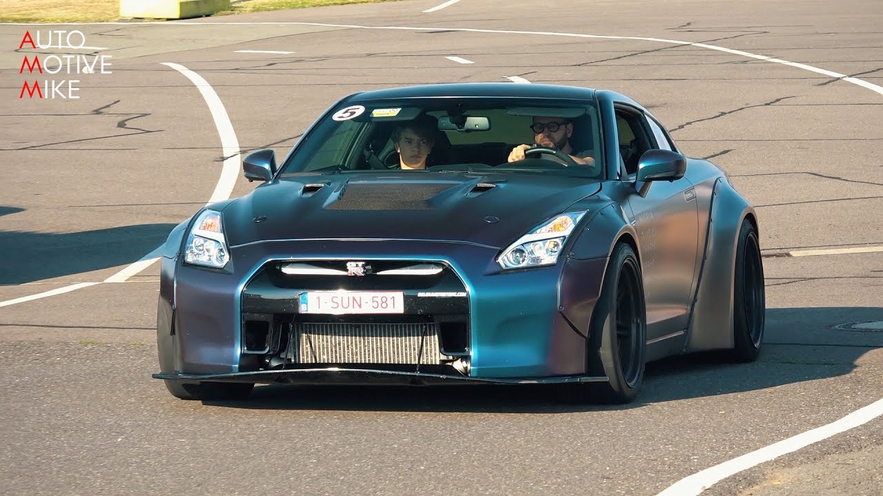 1000HP Liberty Walk Nissan GT-R R35 w/ Armytrix Exhaust vs 1050HP Audi ...