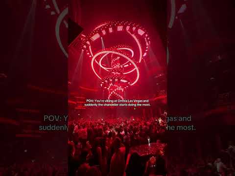 The chandelier at Omnia Las Vegas will keep you entertained #chandelier #pov #doingthemost #viral
