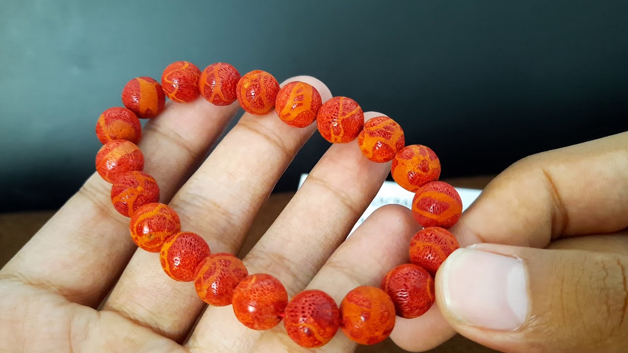 Gelang Batu Marjan Merah ASLI - YouTube