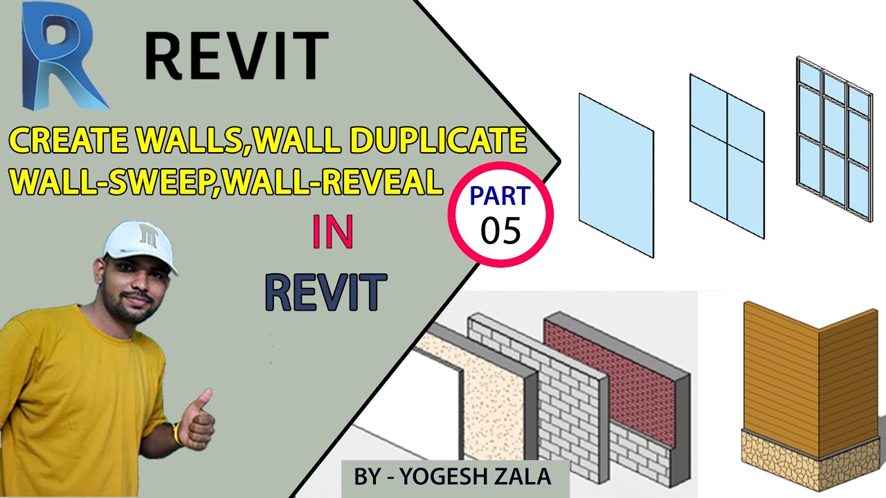 Advanced Walls in Revit |Types of Walls in Revit |wall duplicate, sweep ...