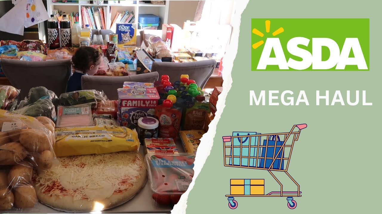 ASDA GROCERY HAUL l FEEDING MY LARGE FAMILY l MEGA GROCERY HAUL l COST ...