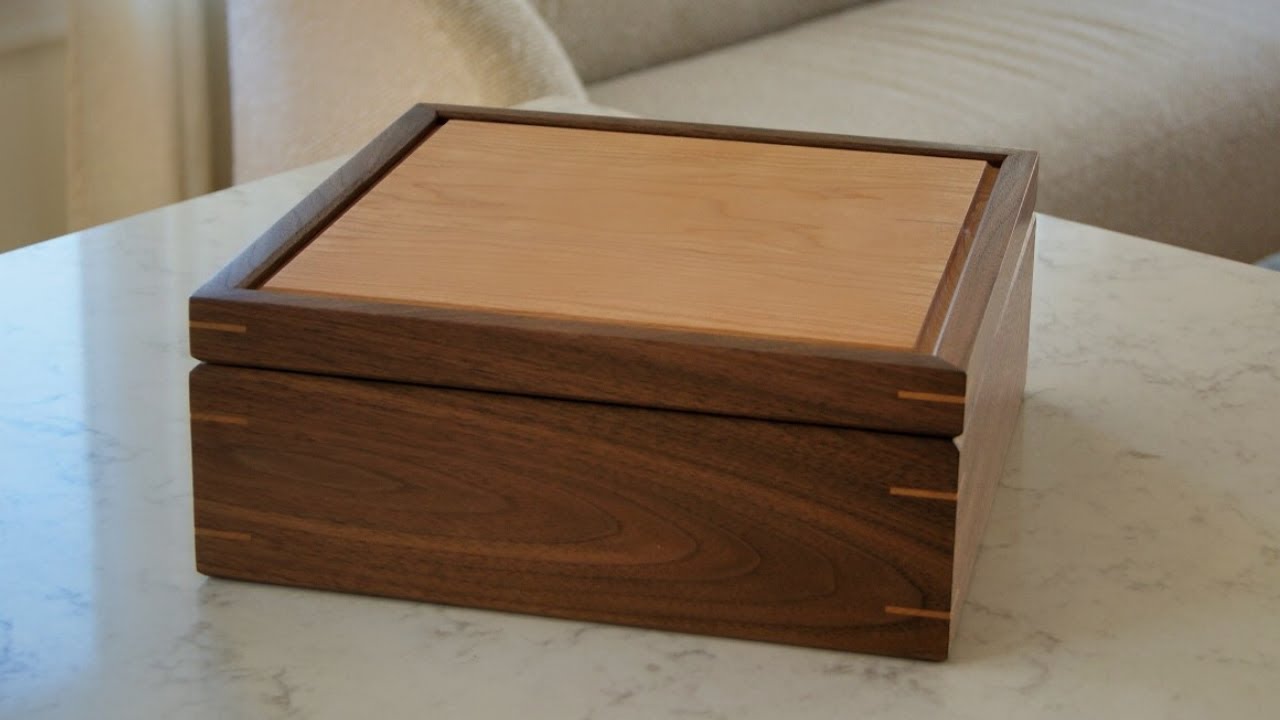 Large Square Keepsake Memory Box – Personalized – Walnut and Cherry ...