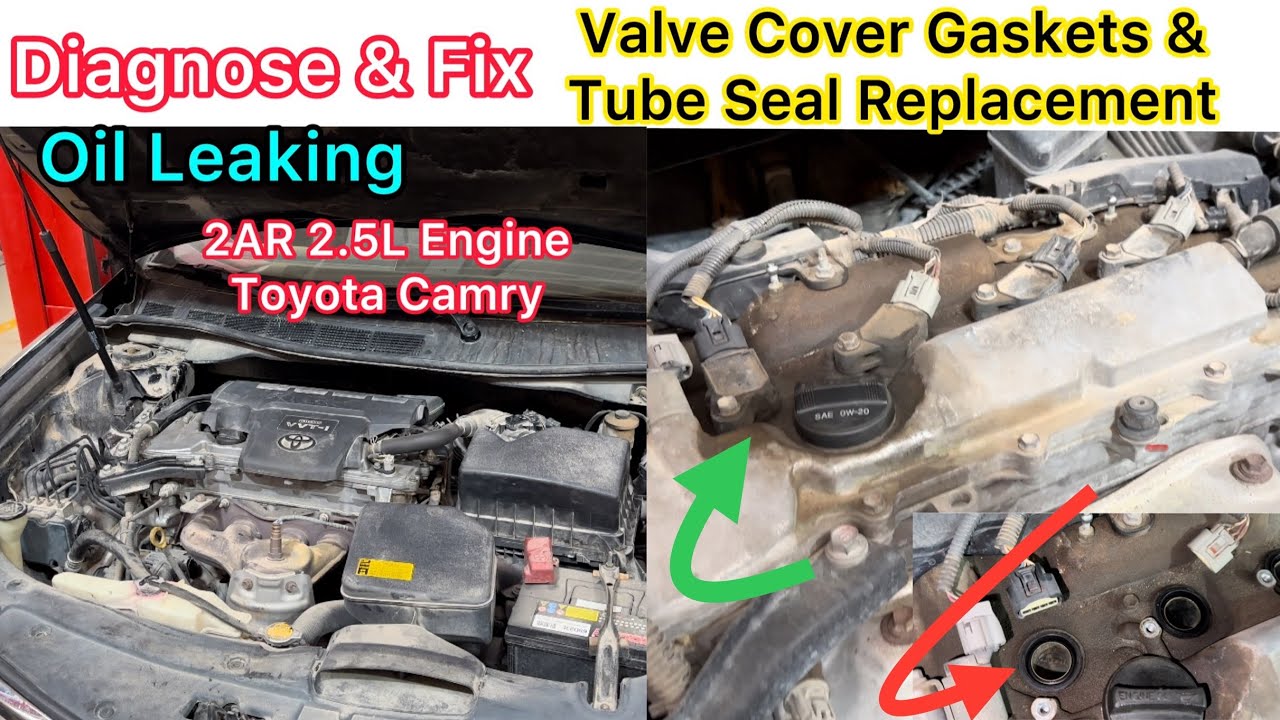 2AR-FE 2.5L Engine Valve Cover Gasket And Tube Seal Replacement Of Toyota Camry - YouTube