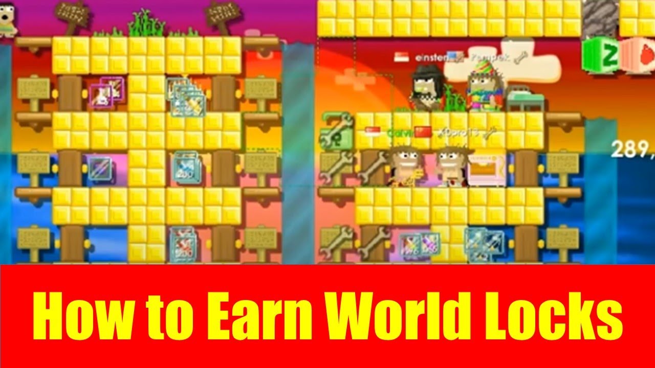 GrowTopia #2 - How To Earn World Locks (wl) - YouTube
