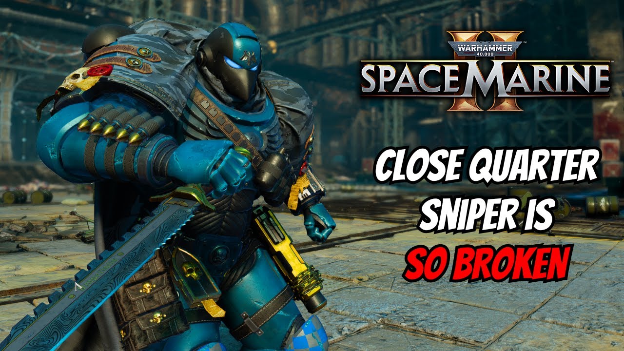 Close Quarter Sniper SHREDS through enemies in SPACE MARINE 2 - YouTube