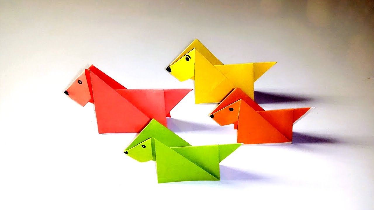 How to Make Origami Paper Dog | Paper Dog | Origami Easy Tutorial - YouTube