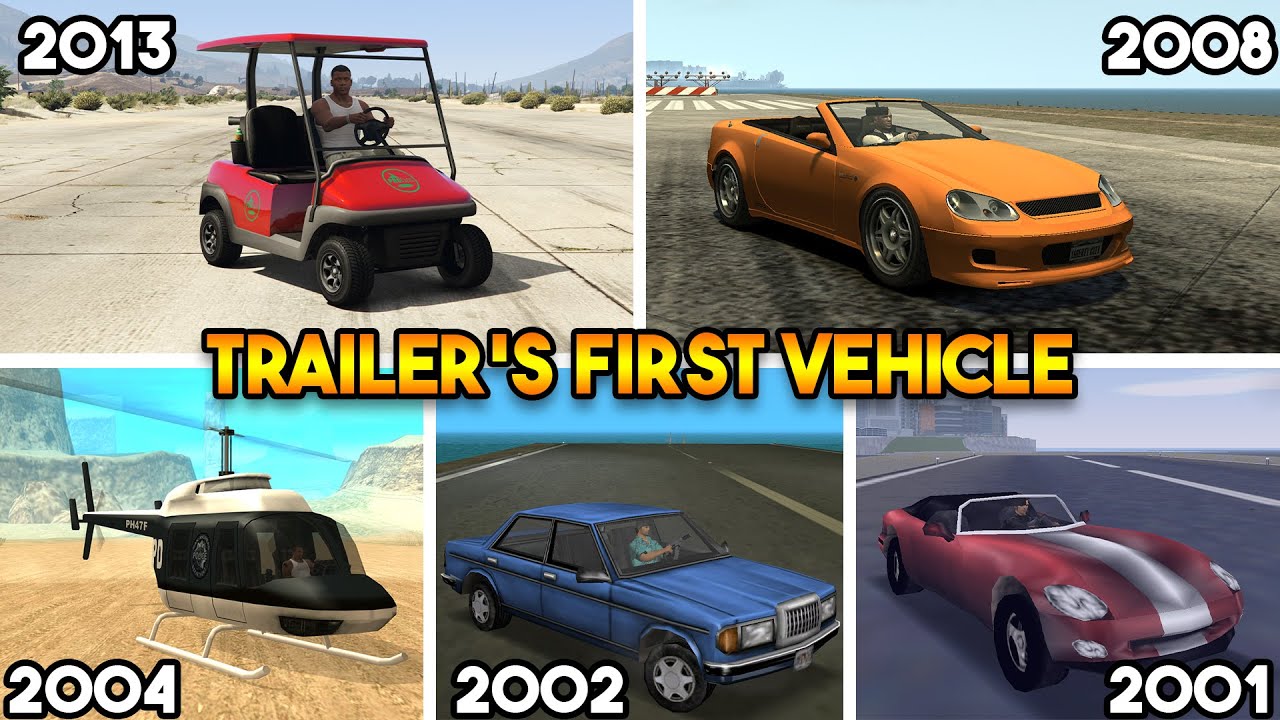 FIRST VEHICLE FROM EVERY GTA TRAILER COMPARED - YouTube