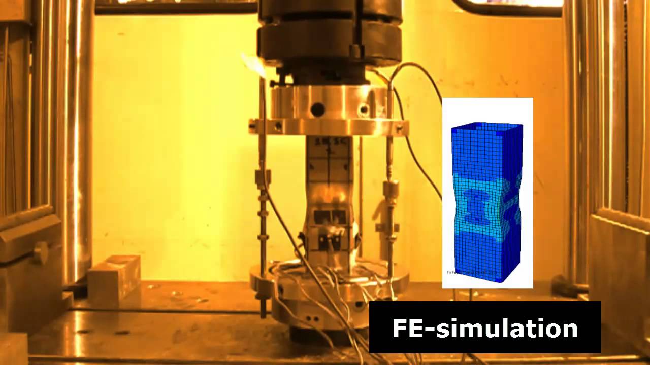 Ferritic Stainless Steel. Square Hollow Section. Stub Column Test - YouTube