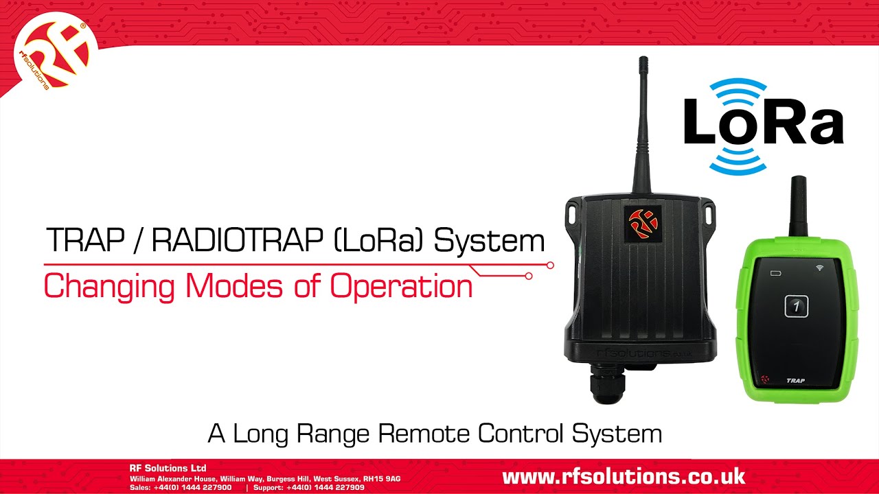 TRAP & RADIOTRAP (LoRa) Remote Controls - How to set the LoRa Modes of ...