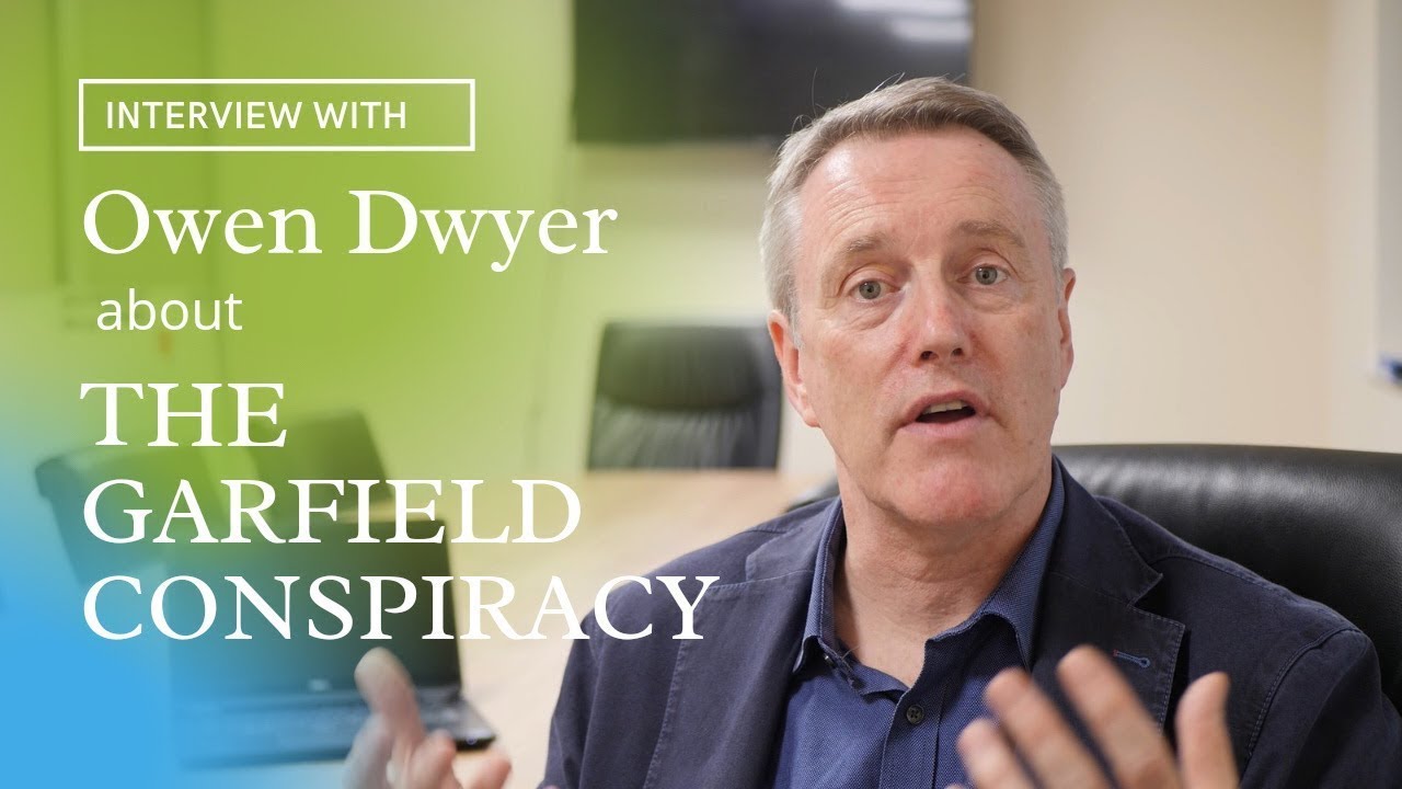 Author OWEN DWYER about THE GARFIELD CONSPIRACY book - YouTube