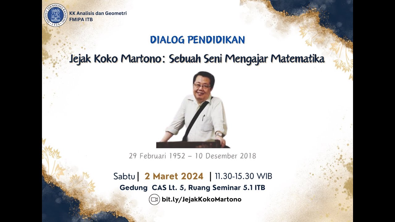 Jejak Koko Martono: Sebuah Seni Mengajar Matematika - YouTube
