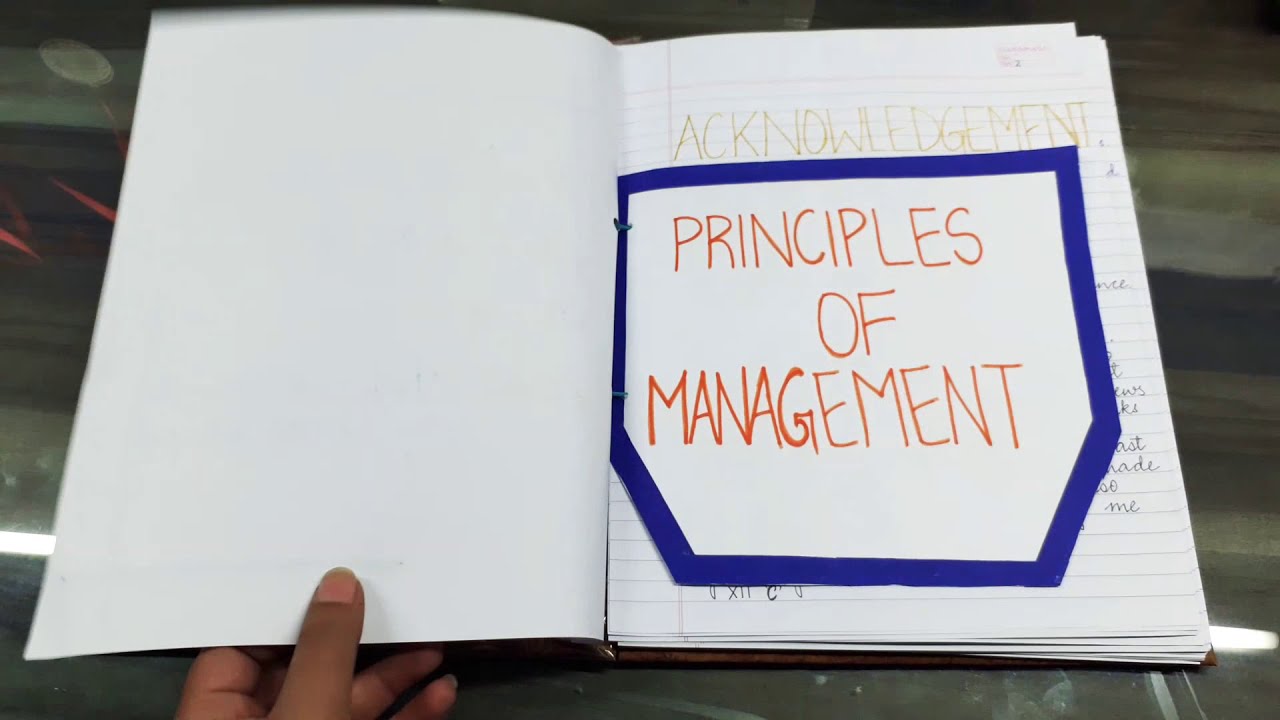 CLASS 12 BUSINESS STUDIES PROJECT ON PRINCIPLES OF MANAGEMENT - YouTube