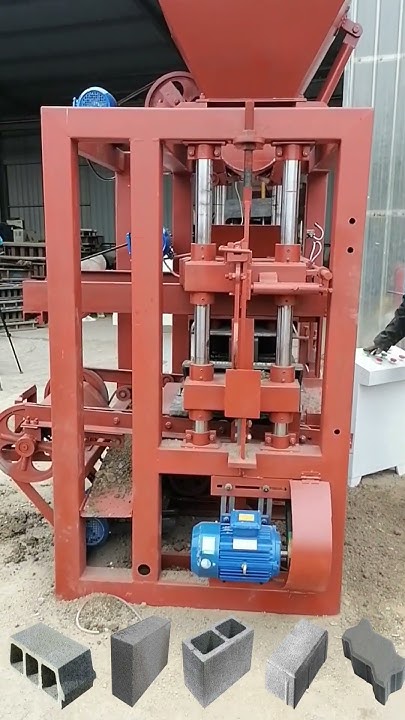 QT4-24 semi automaitc cement concrete hollow block making machine for ...
